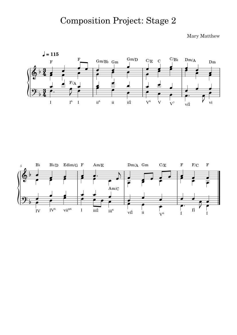 Composition Project Stage 2 - Mary Matthew Sheet music for Piano (Solo ...