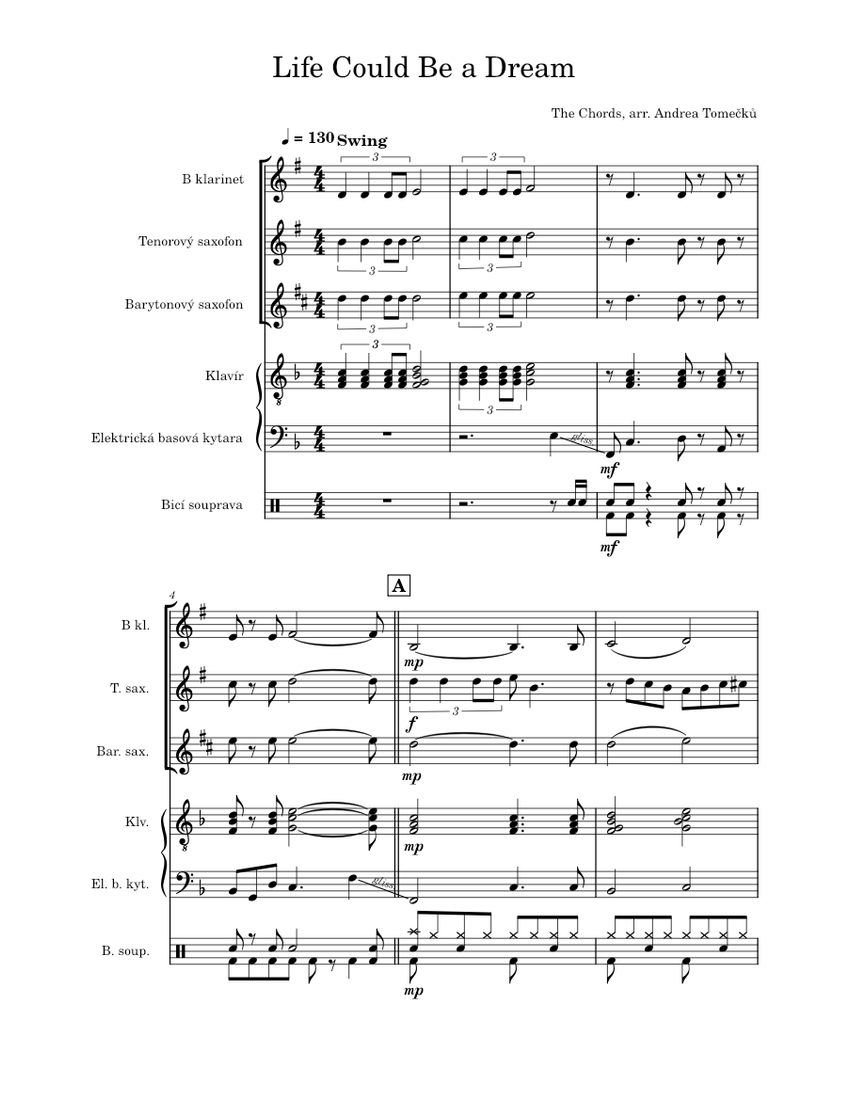 Sh-boom (Life Could Be A Dream) – The Chords Sheet music for Piano, Clarinet in b-flat ...