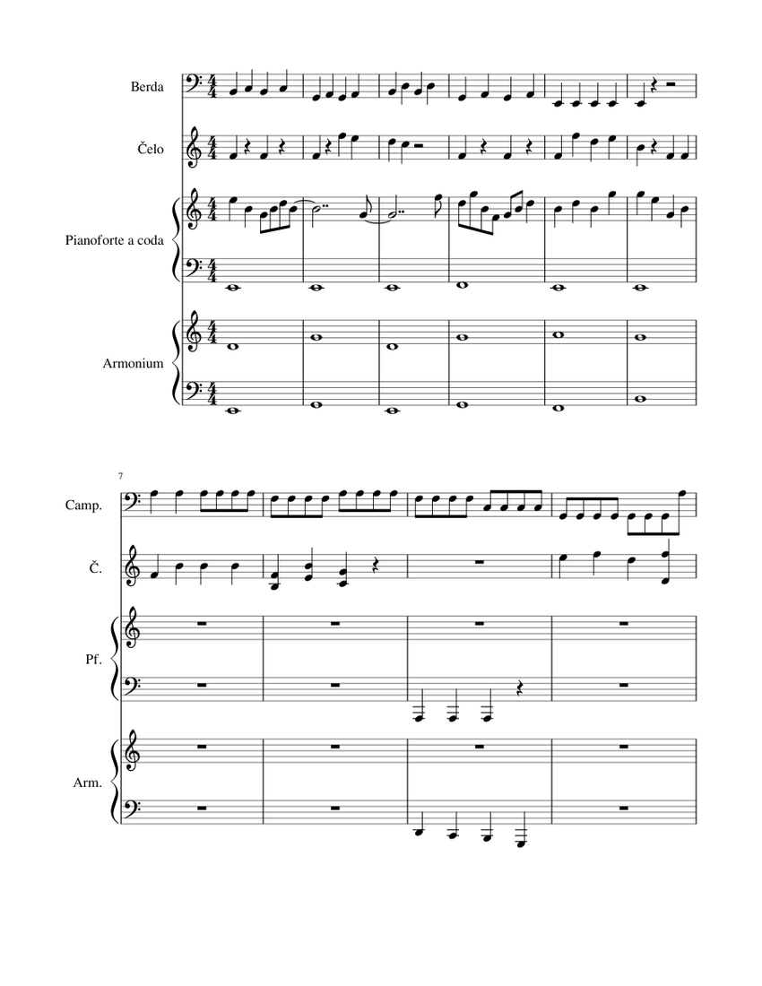 Bengala Sheet music for Piano, Harmonium, Guitar, Bass guitar (Mixed ...