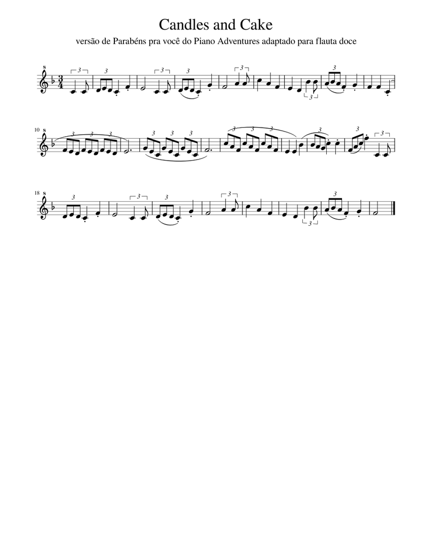 Happy Birthday Theme and Variation Piano Adventures arrenged adapted ...