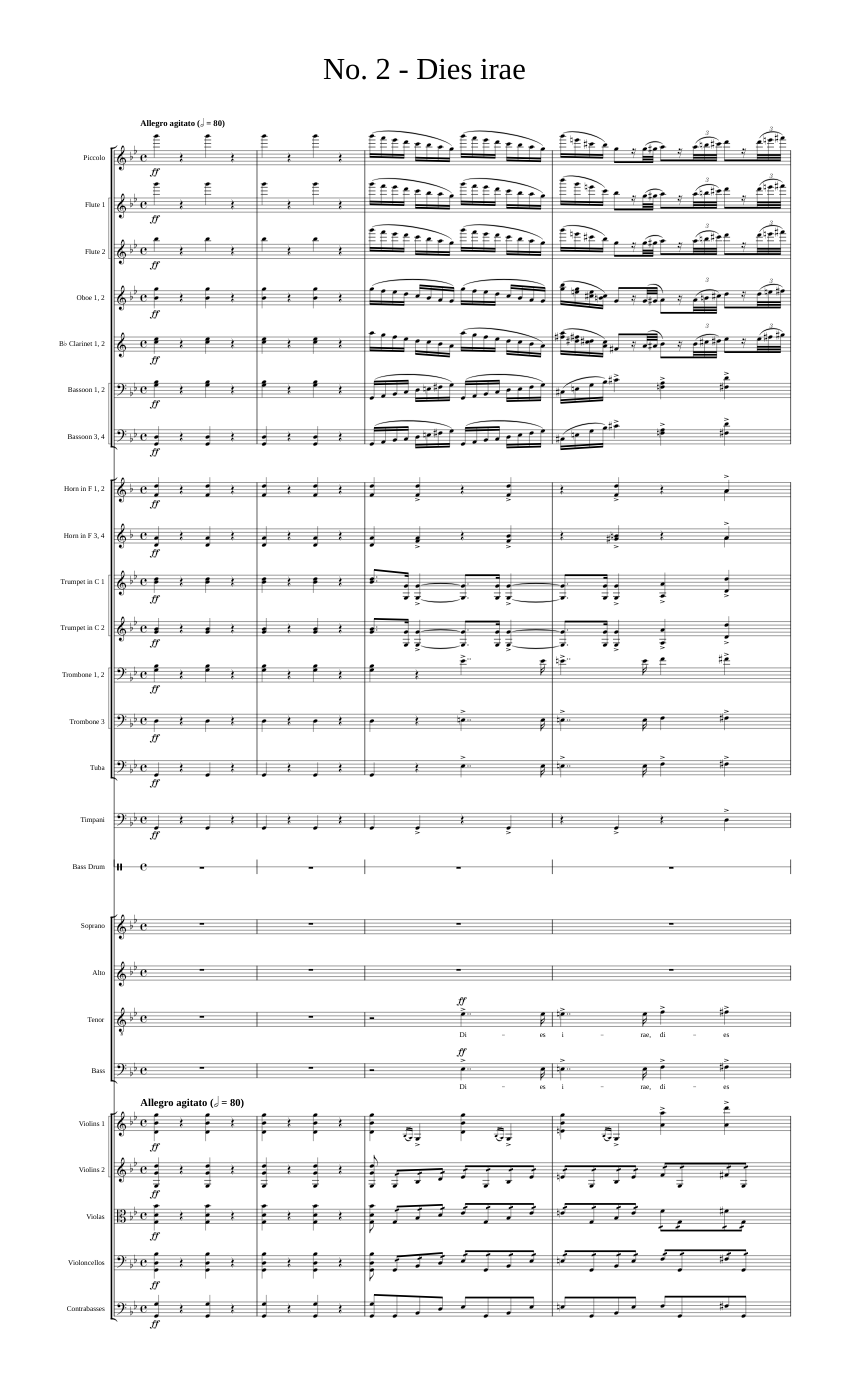 Verdi's Requiem: No. 2 - Dies irae (Giuseppe Verdi) Sheet music for ...