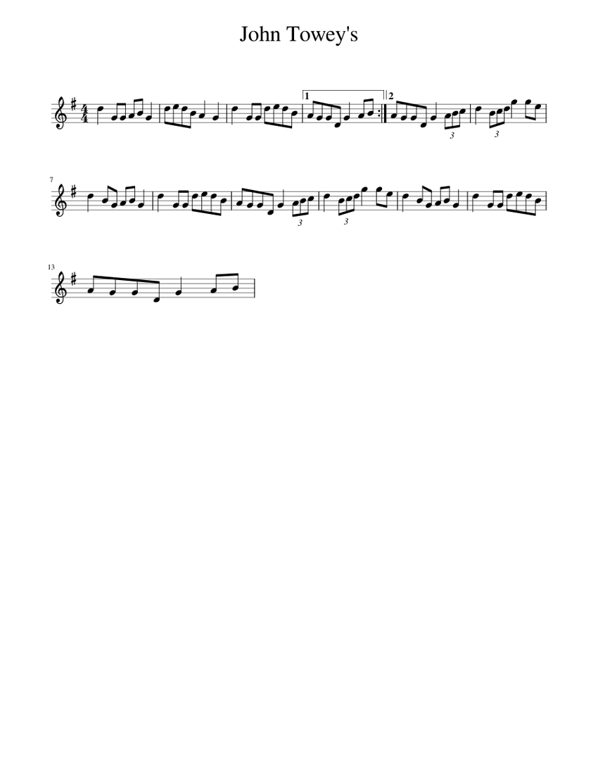 John Towey's Sheet music for Piano (Solo) | Musescore.com