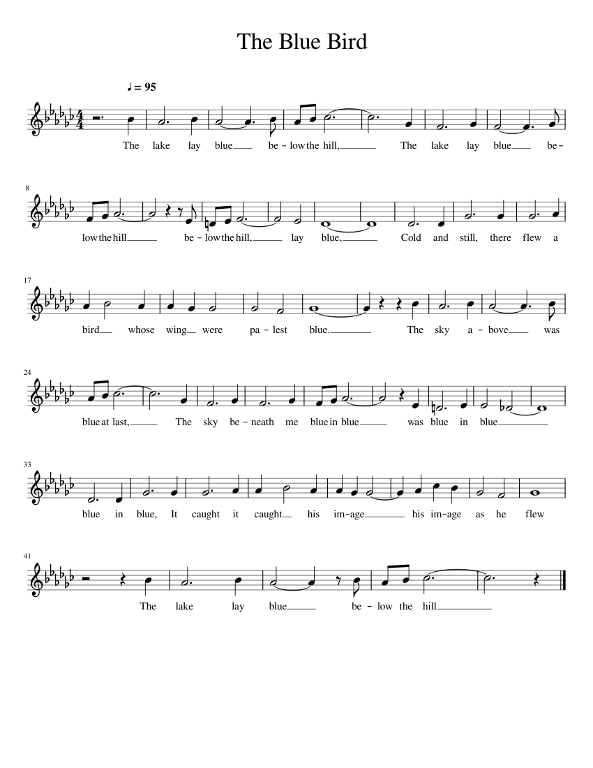 The Blue Bird Sheet music for Piano (Solo) Easy | Musescore.com