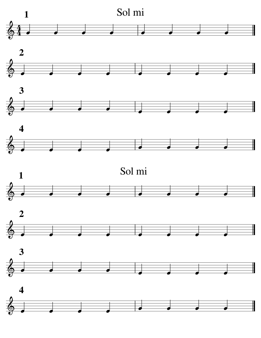mi sol Sheet music for Piano (Solo) Easy | Musescore.com