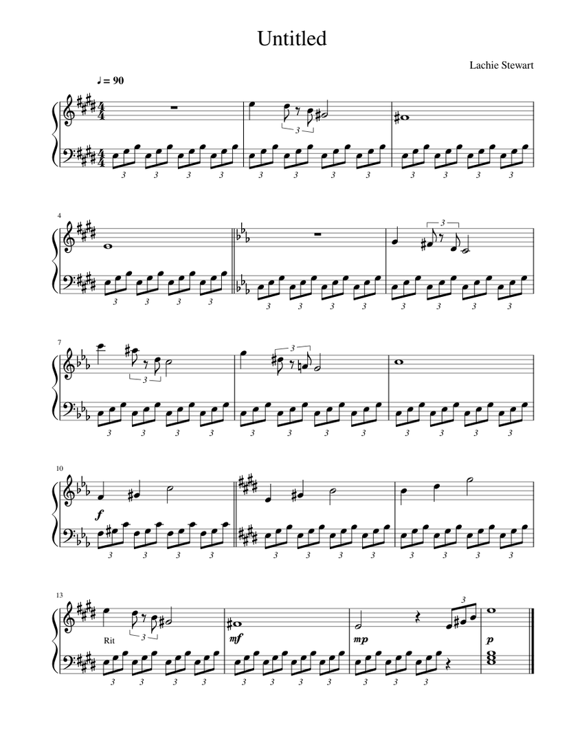 My first song Sheet music for Piano (Solo) | Musescore.com
