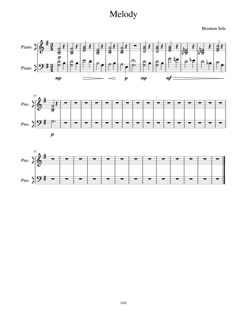 Melody - piano tutorial