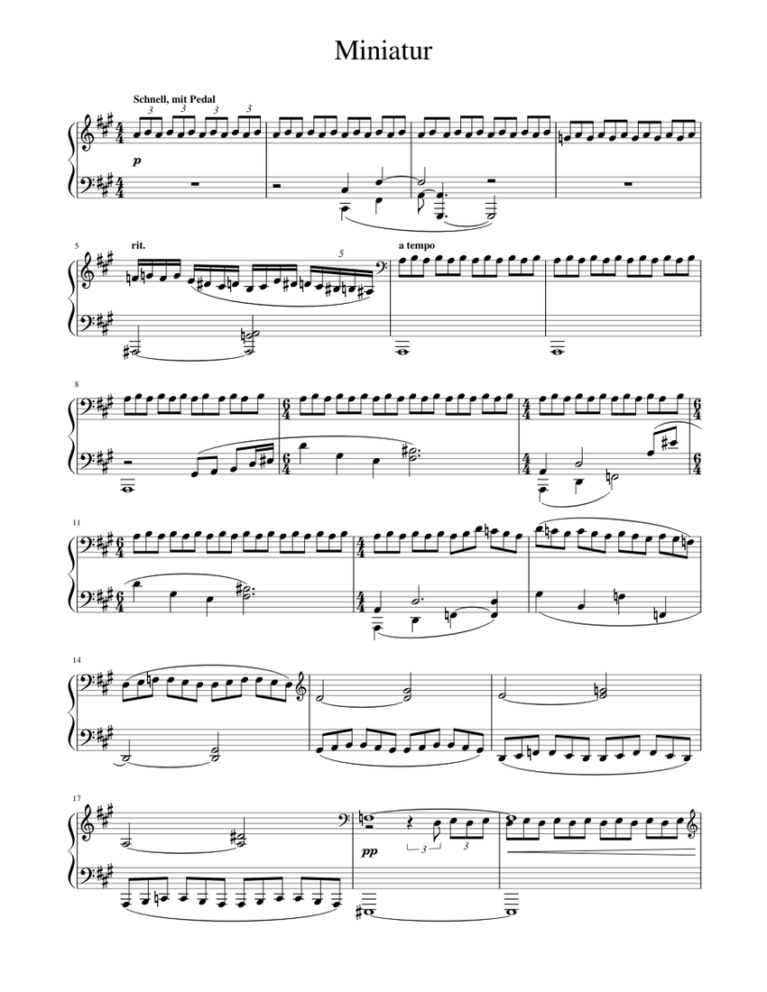 Miniatur Sheet music for Piano (Solo) | Musescore.com