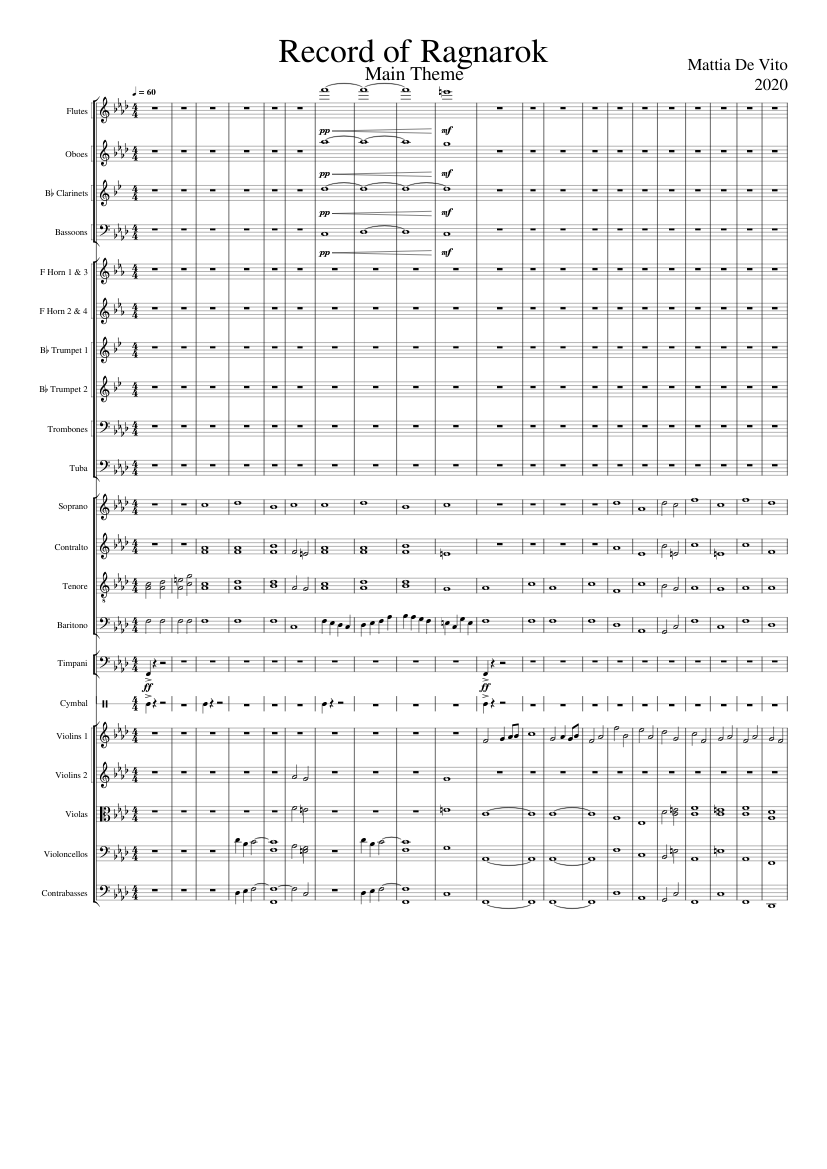 Record of Ragnarok Sheet Music for Trombone, Soprano, Alto, Tenor ...