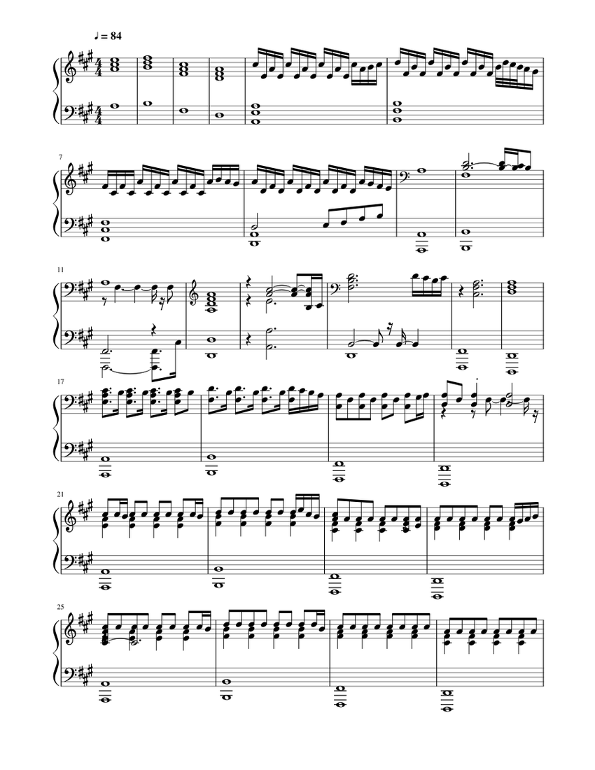 Halo by Beyoncé Accompaniment Sheet music for Piano (Solo) | Musescore.com