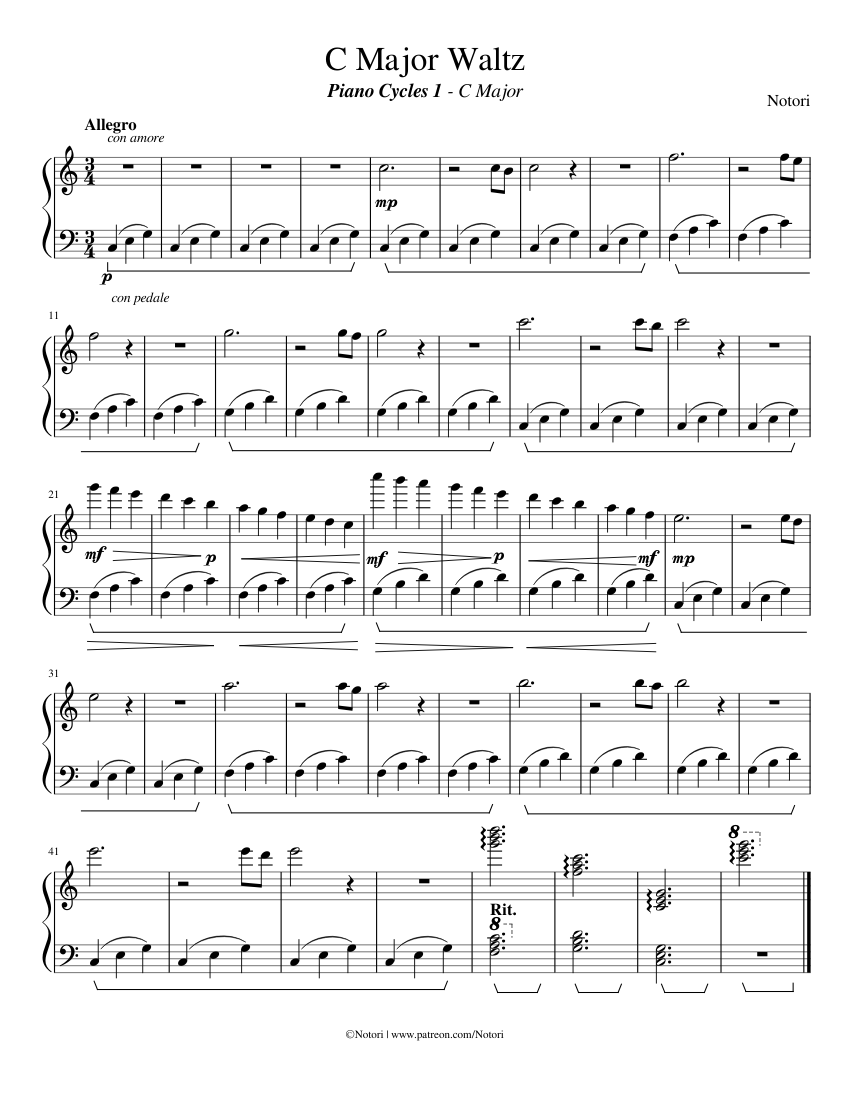 Piano Cycles 1 - C Major Sheet music for Piano (Solo) Easy | Musescore.com