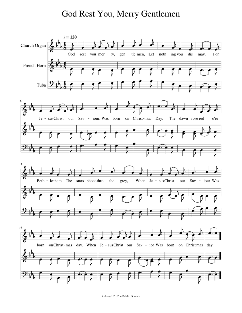 God Rest Ye, Merry Gentlemen - Version 2 - L. H. Redner - piano tutorial