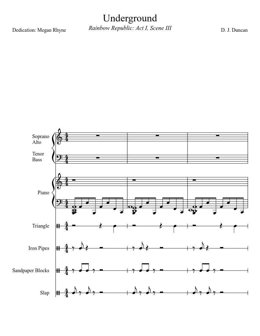 Underground Sheet music for Piano (Solo) | Download and print in PDF or ...