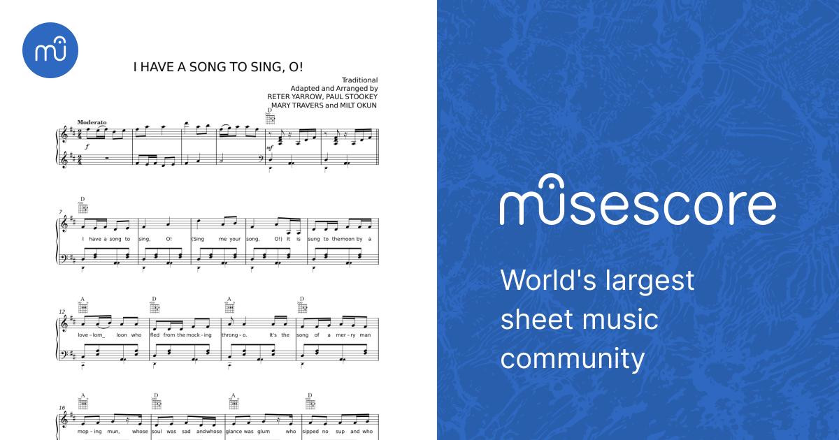 I HAVE A SONG TO SING, O! Sheet music for Piano (Solo) | Musescore.com