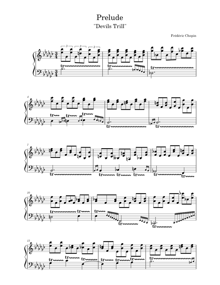 Prelude No. 27 "Devil's Trill" - piano tutorial