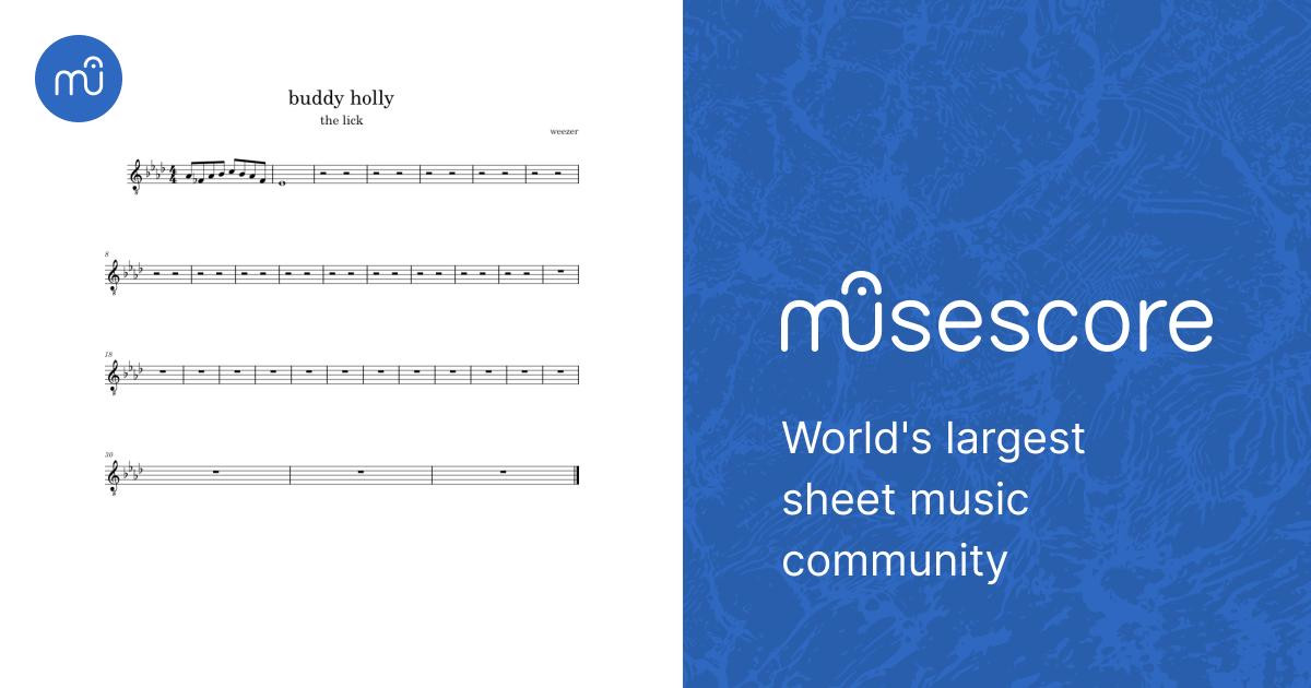 Buddy Holly - Weezer (the lick) Sheet music for Guitar (Solo ...