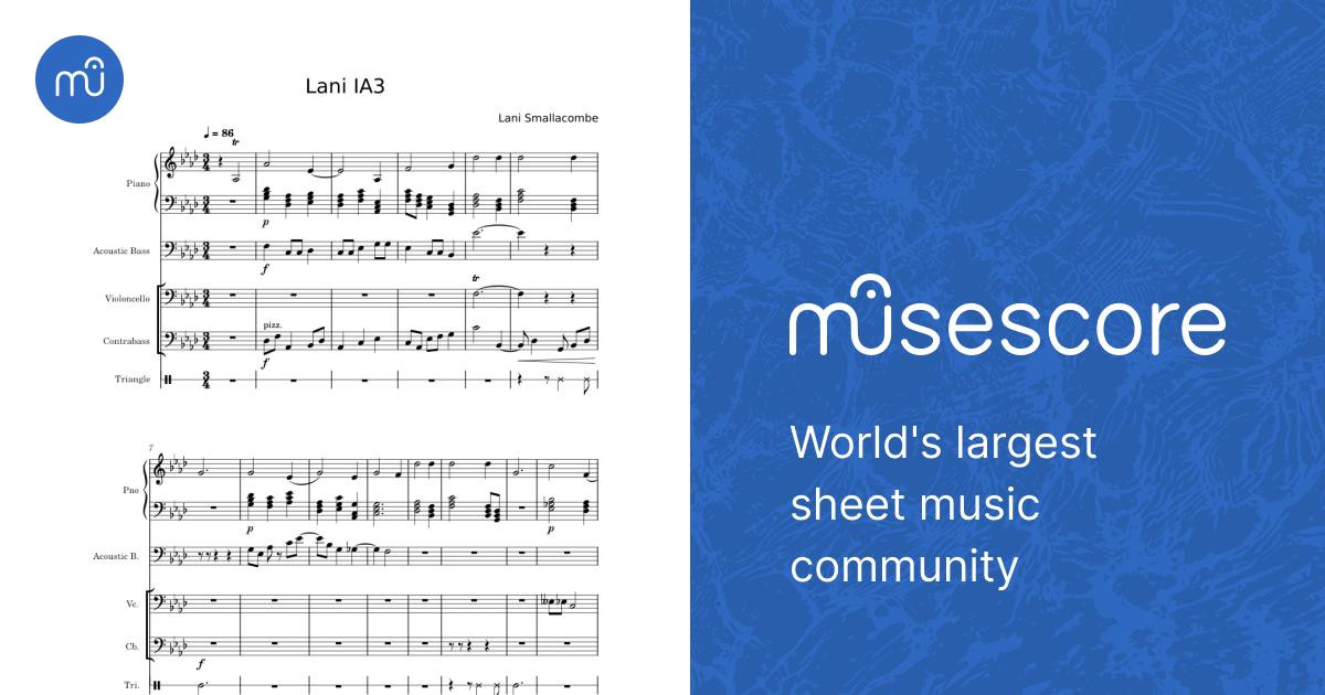 QCAA CONFIRMATION LANI IA3 Sheet music for Piano, Contrabass, Bass ...