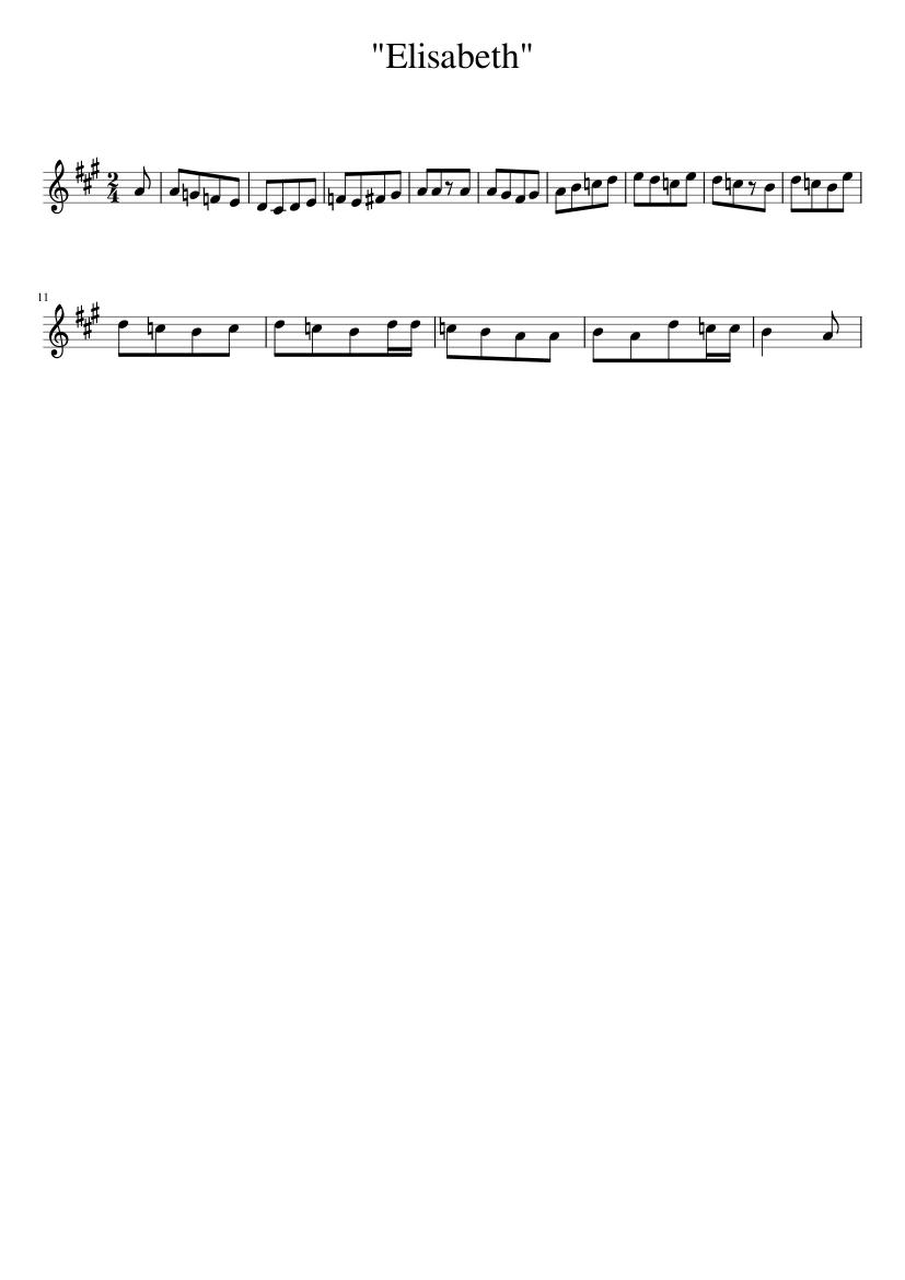 "Elisabeth" Sheet music for Piano (Solo) Easy | Musescore.com