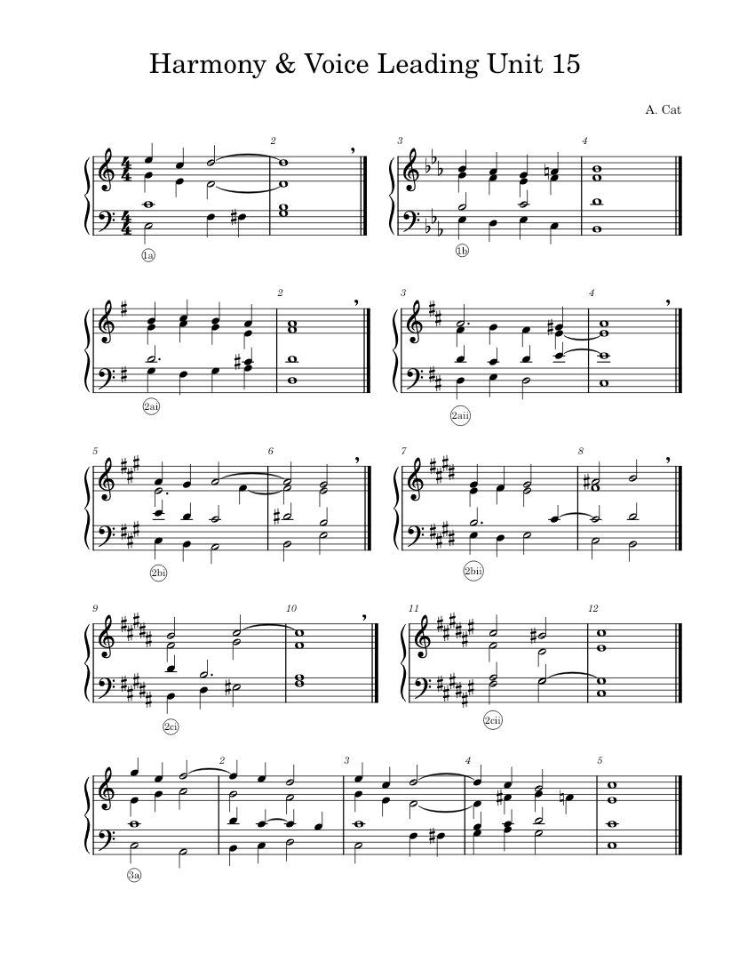 Harmony & Voice Leading Unit 15 Sheet music for Organ (Solo ...