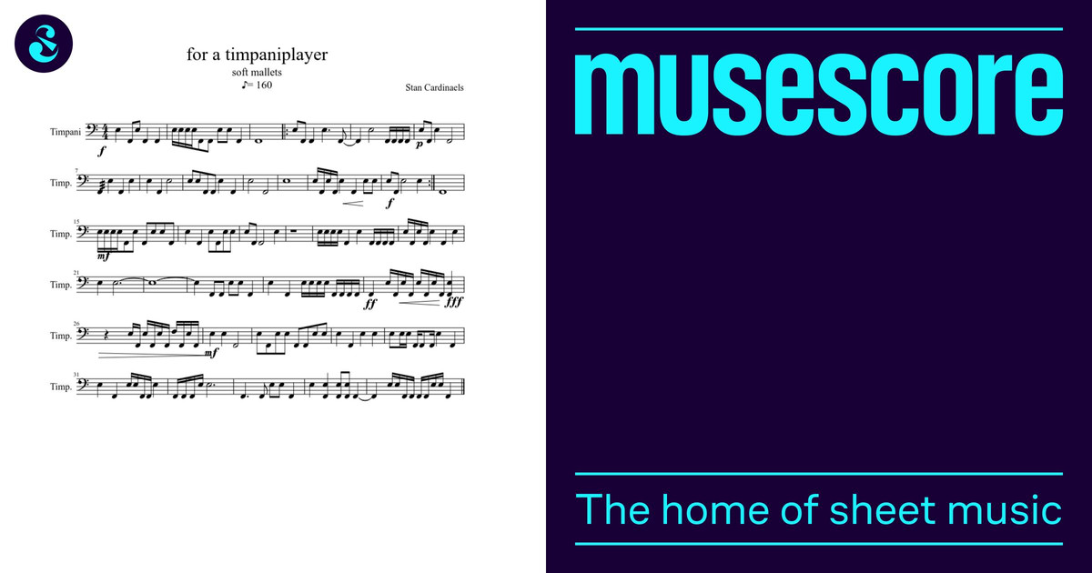 for a timpaniplayer Sheet music for Timpani (Solo) | Musescore.com