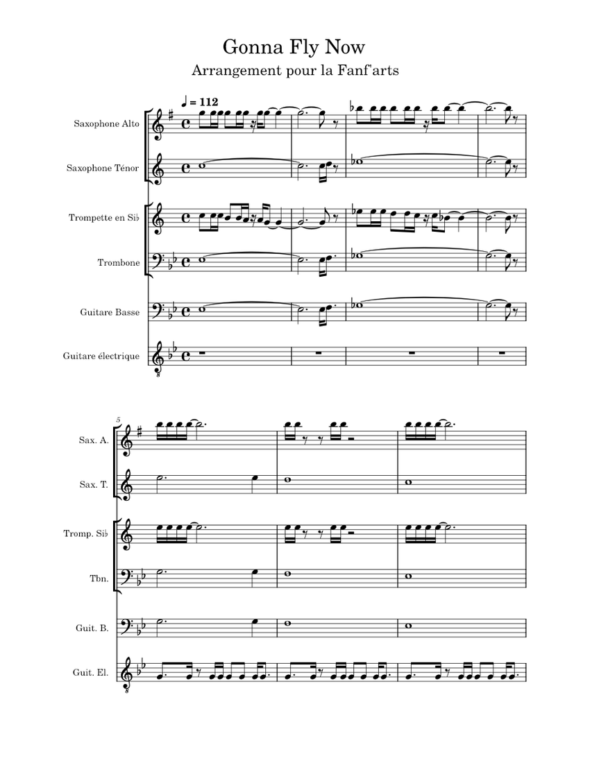 Gonna fly now – Bill Conti Gonna_Fly_Now Sheet music for Trombone ...