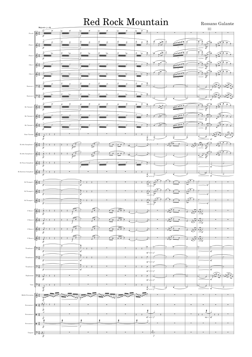 Red Rock Mountain Sheet Music for Trombone, Tuba, Flute, Oboe & more ...