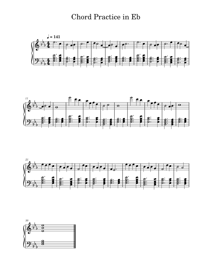 Melody in Eb Sheet music for Piano (Solo) Easy | Musescore.com