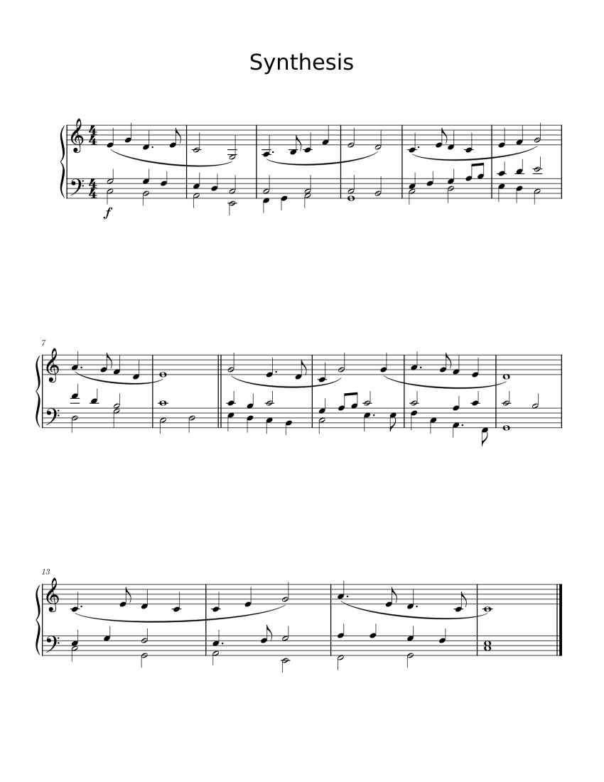 Synthesis Sheet music for Harp (Solo) | Musescore.com