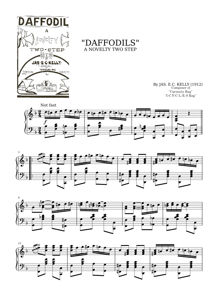 Daffodils by James E.C. Kelly (1912) Sheet music for Piano (Solo ...