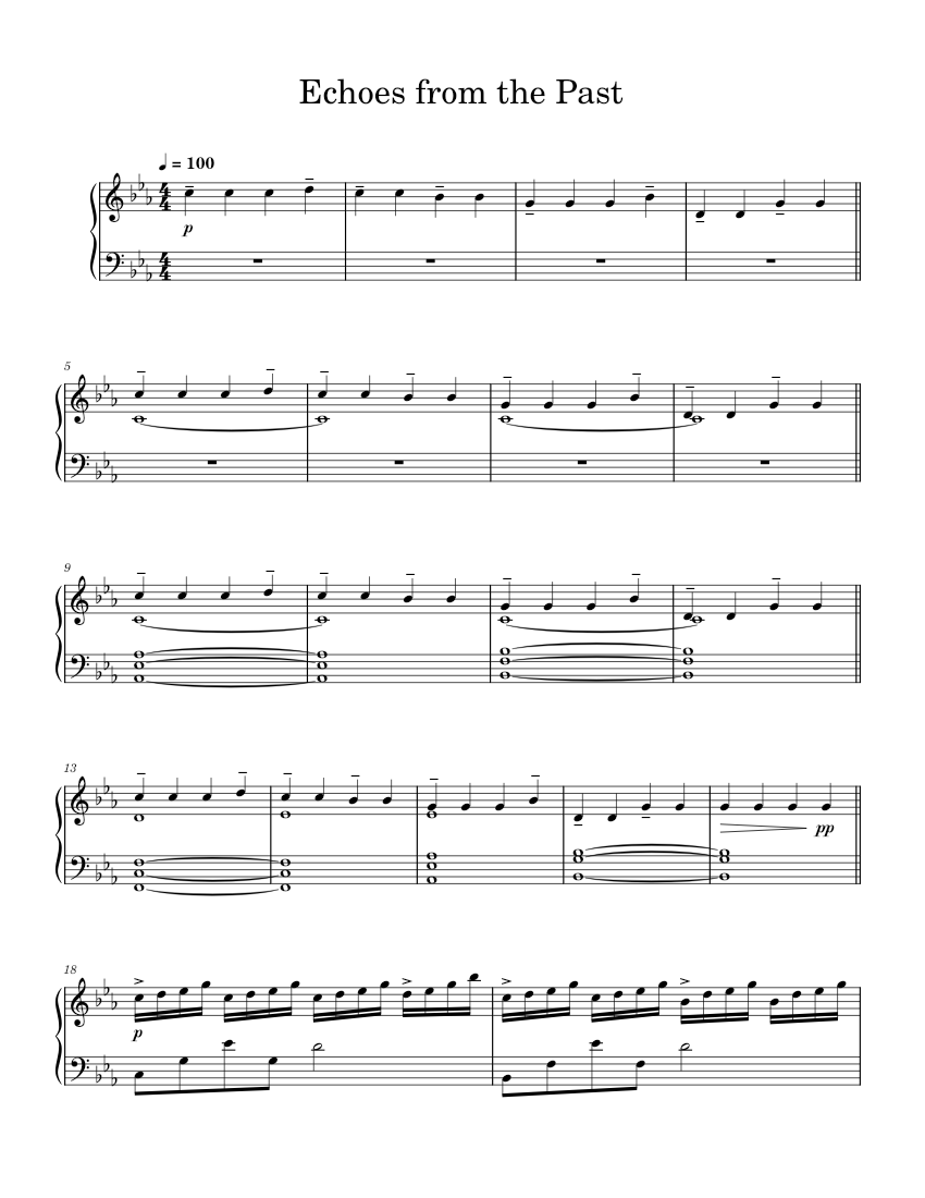 Echoes from the Past Sheet music for Piano (Solo) | Musescore.com