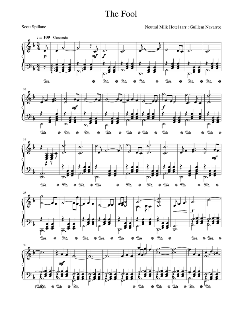 The Fool Sheet music for Piano (Solo) | Musescore.com