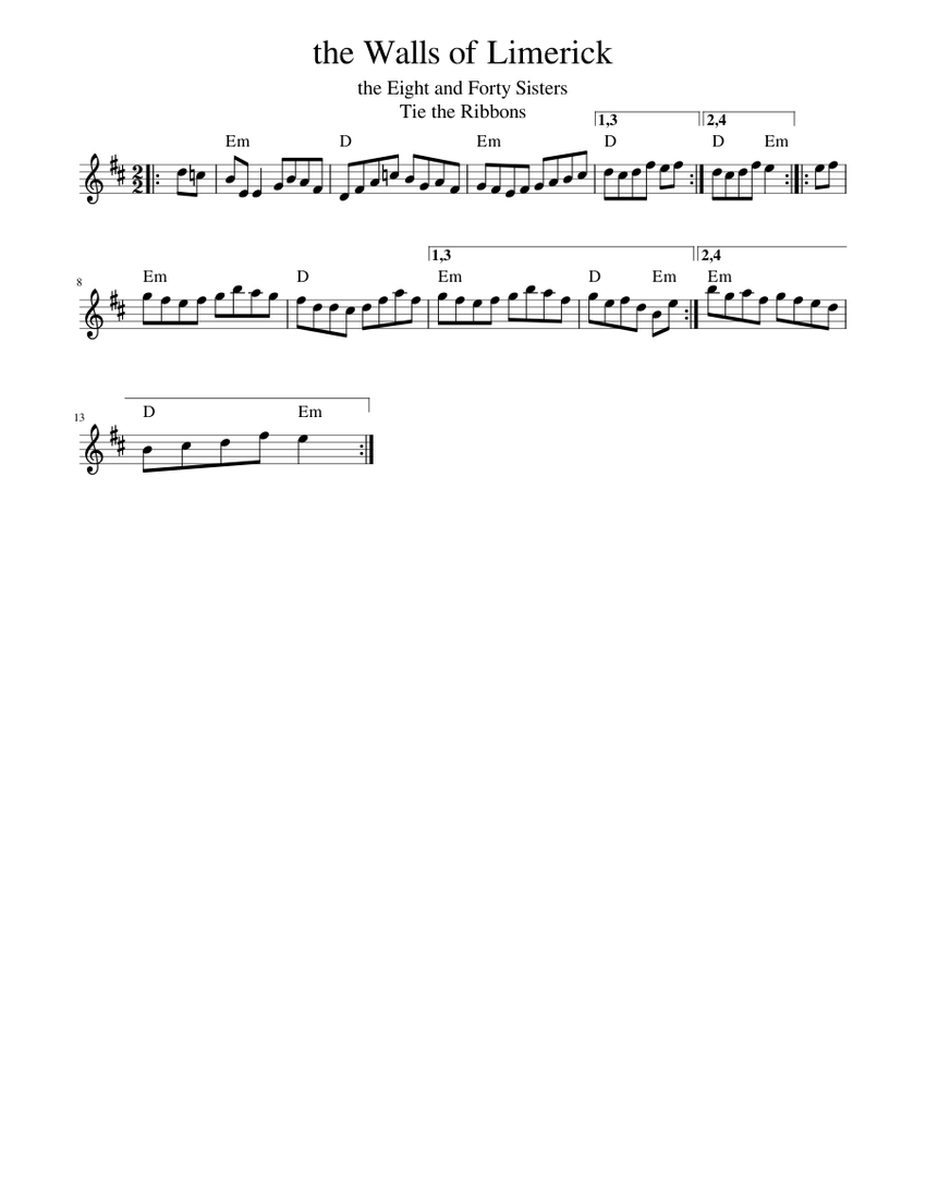the Walls of Limerick Sheet music for Piano (Solo) Easy | Musescore.com