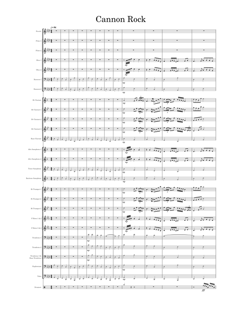 Cannon in D – Johann Pachelbel Sheet music for Trombone, Euphonium ...
