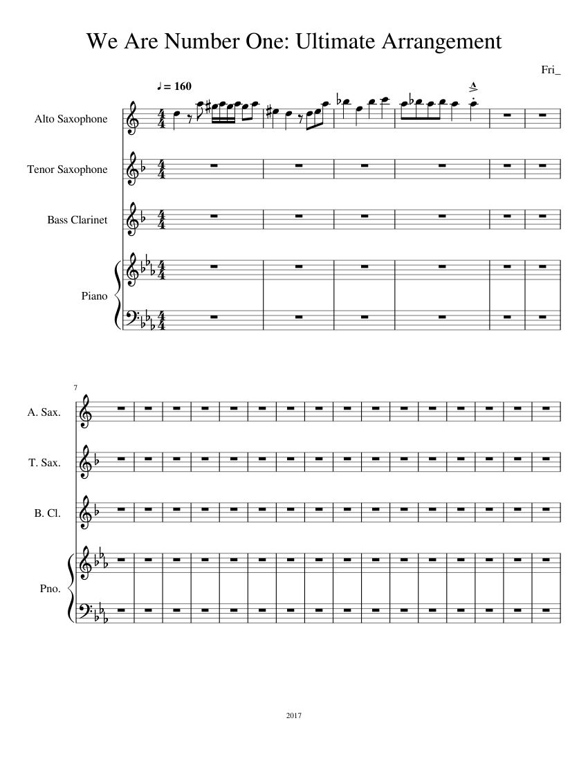 We Are Number One: Ultimate Arrangement Sheet music for Piano ...