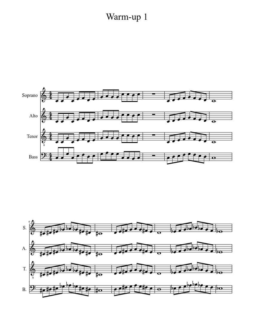 Choral Warmup Sheet music for Bass (Solo) | Download and print in PDF ...