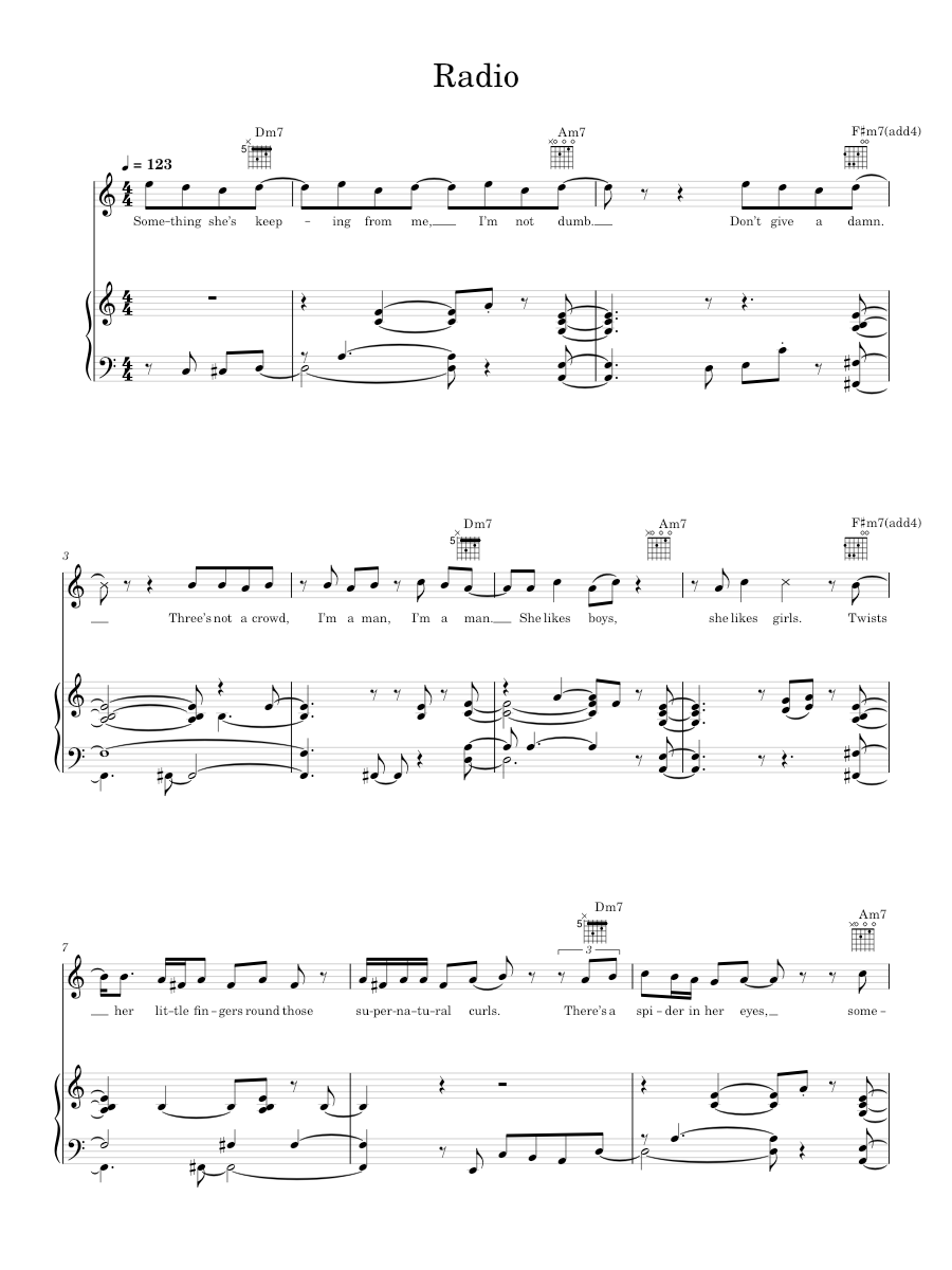 radio Sheet music for Piano, Vocals by Jamiroquai: Music Notes by MuseScore