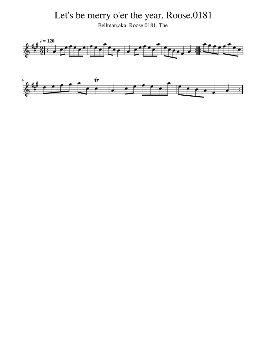 Let's be merry o'er the year. Roose.0181 Sheet music for Piano (Solo ...