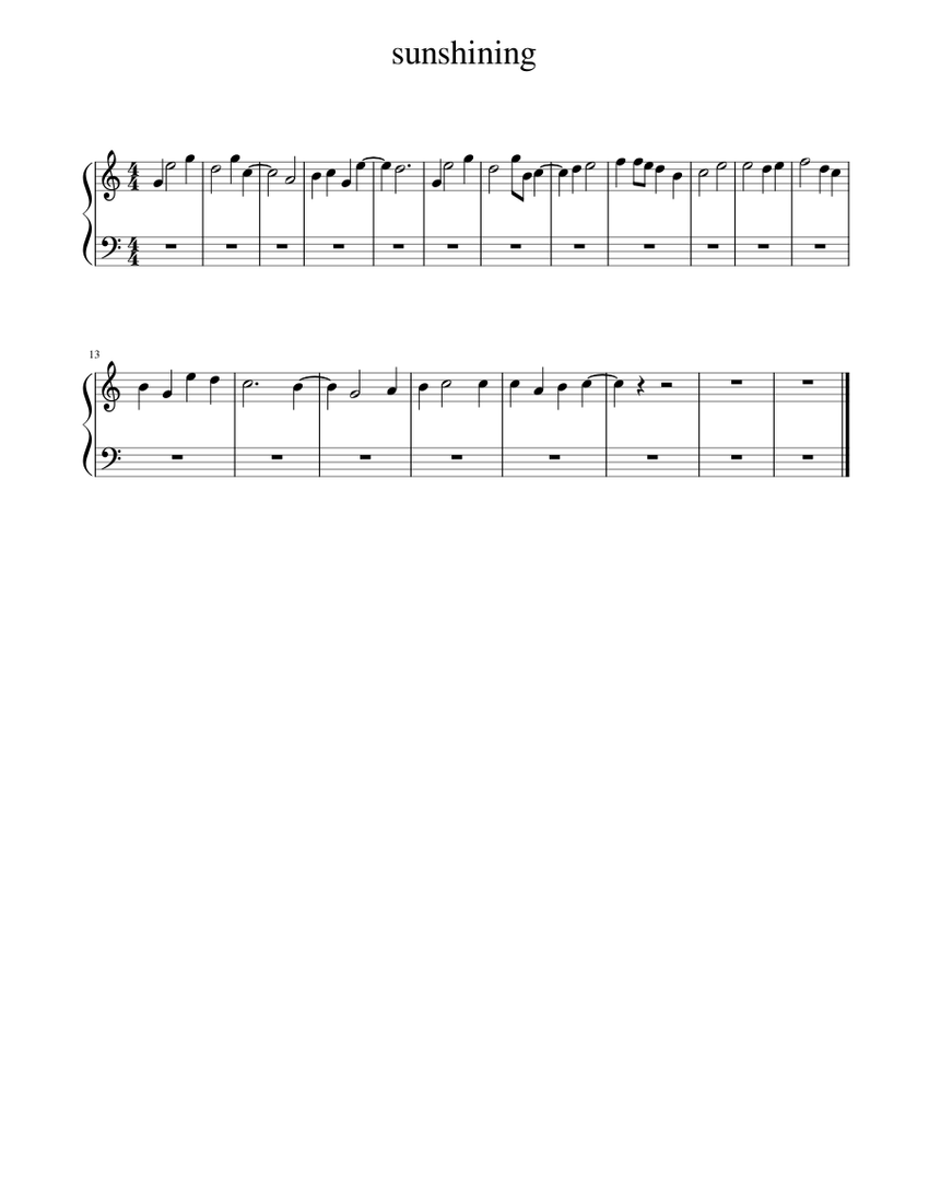 music project Sheet music for Piano (Solo) | Musescore.com