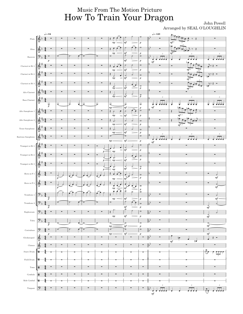 How to Train Your Dragon – John Powell How to train a dragon Sheet ...