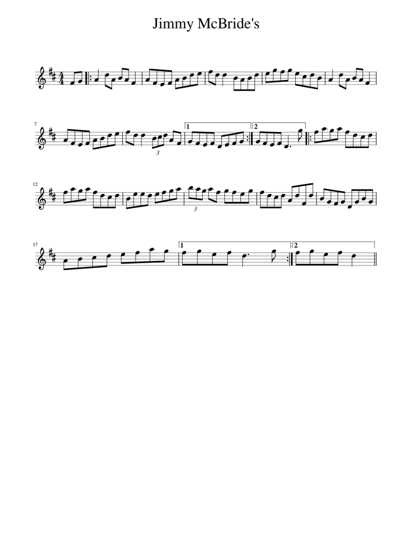 Jimmy McBride's Sheet music for Piano (Solo) | Musescore.com