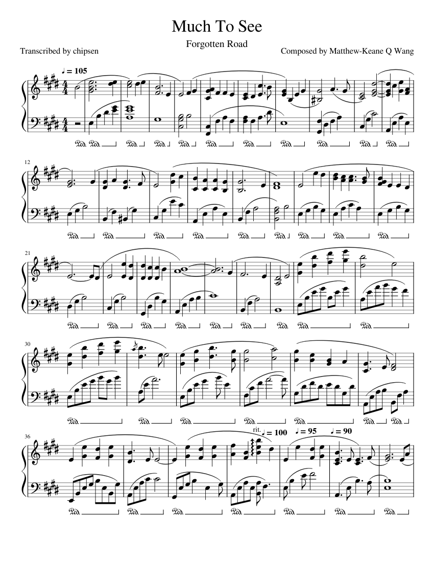Much To See - Matthew-Keane Q Wang Sheet music for Piano (Solo) Easy ...