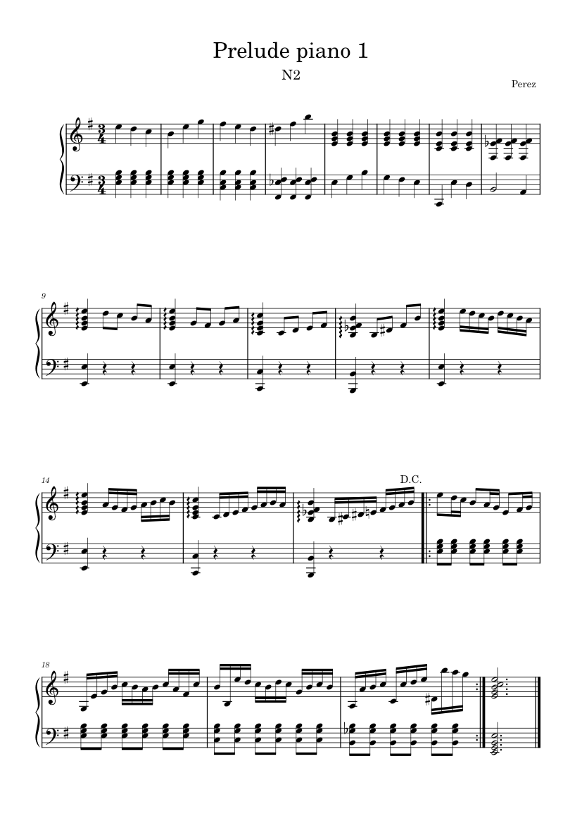 Prelude piano 1 Sheet music for Piano (Solo) | Musescore.com