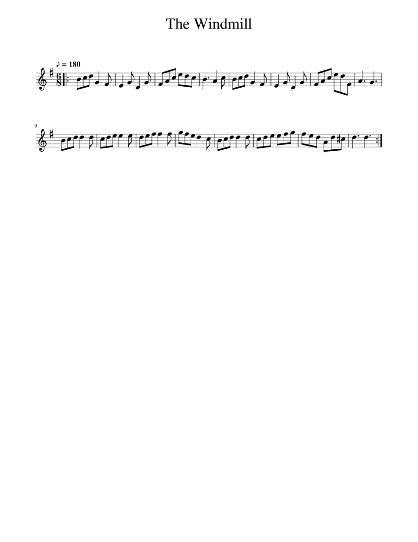 The Windmill Sheet music for Piano (Solo) | Musescore.com