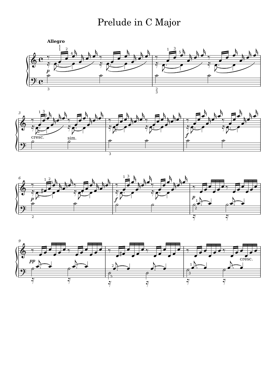 Play Official version of Prelude in C Sheet Music by Johann Sebastian ...