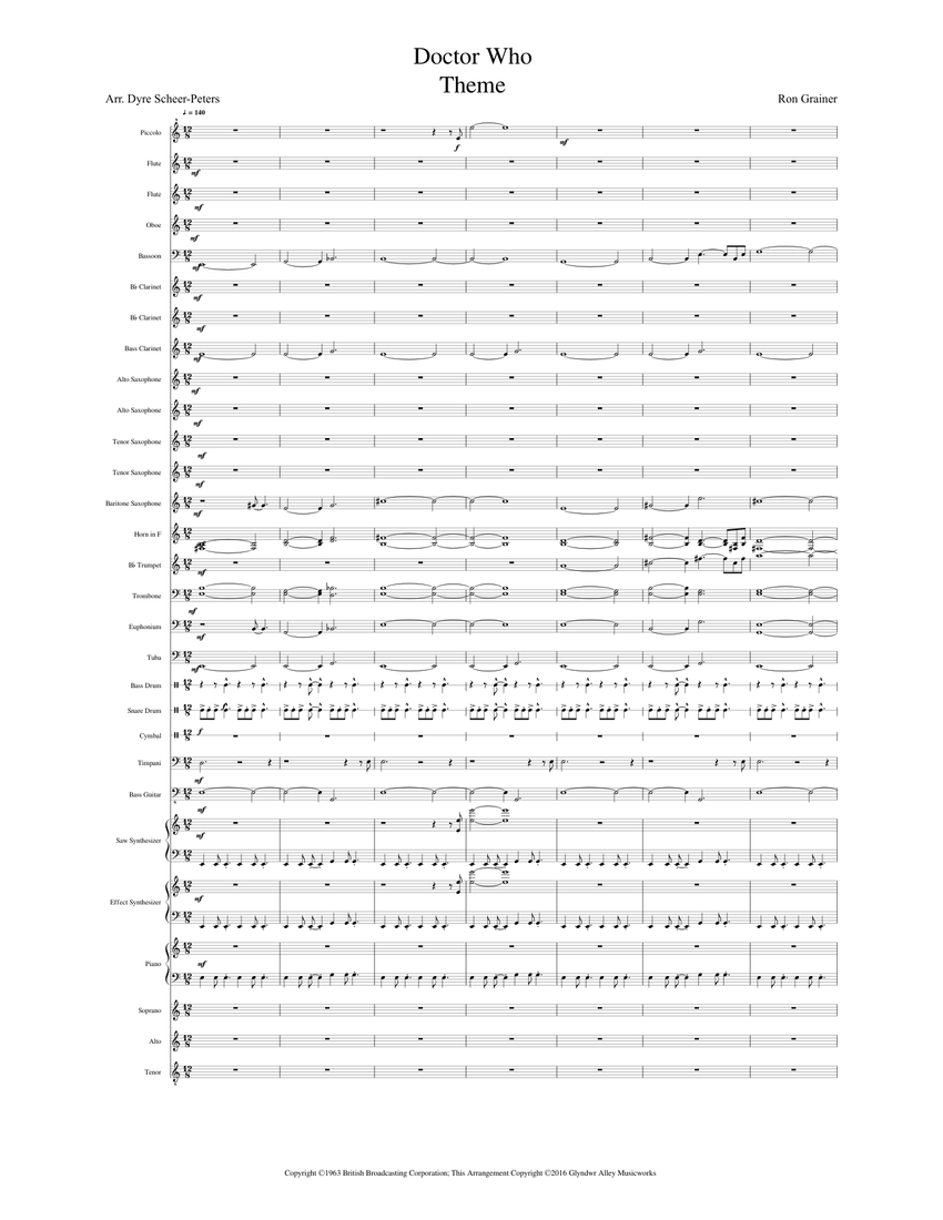 Doctor Who Theme - piano tutorial