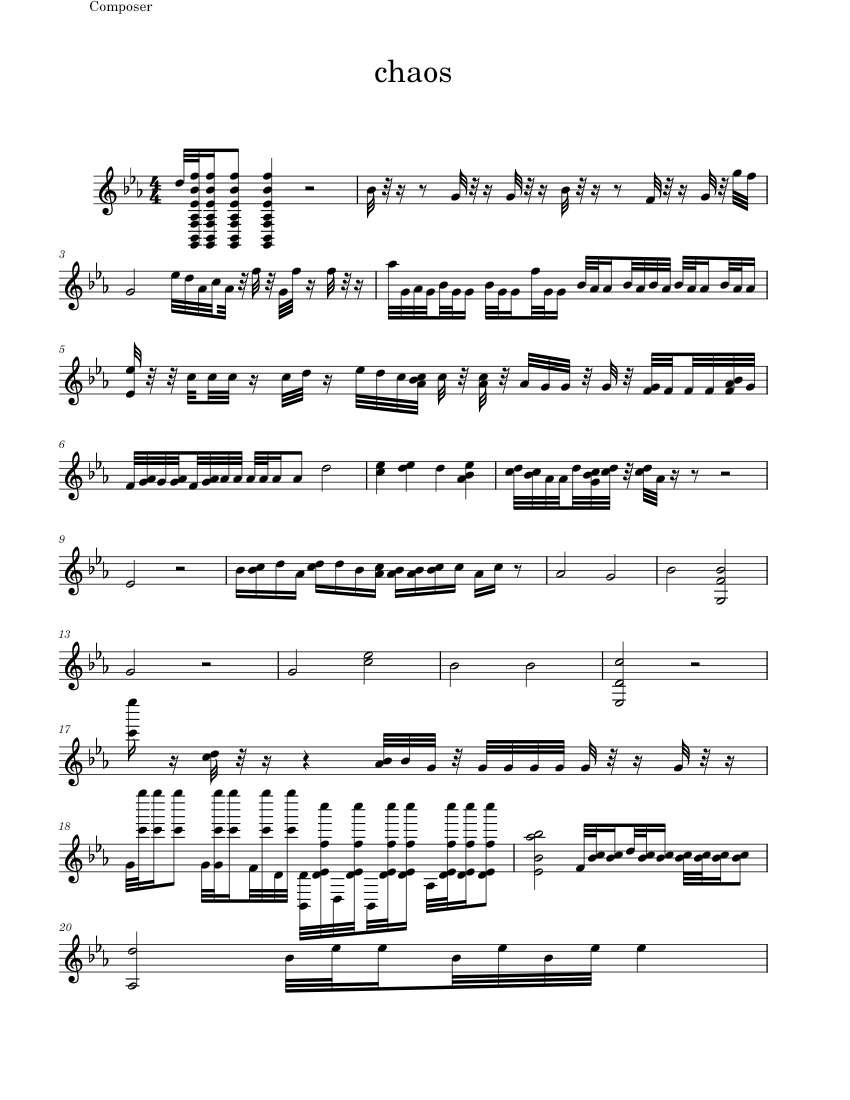 chaos Sheet music for Piano (Solo) Easy | Musescore.com