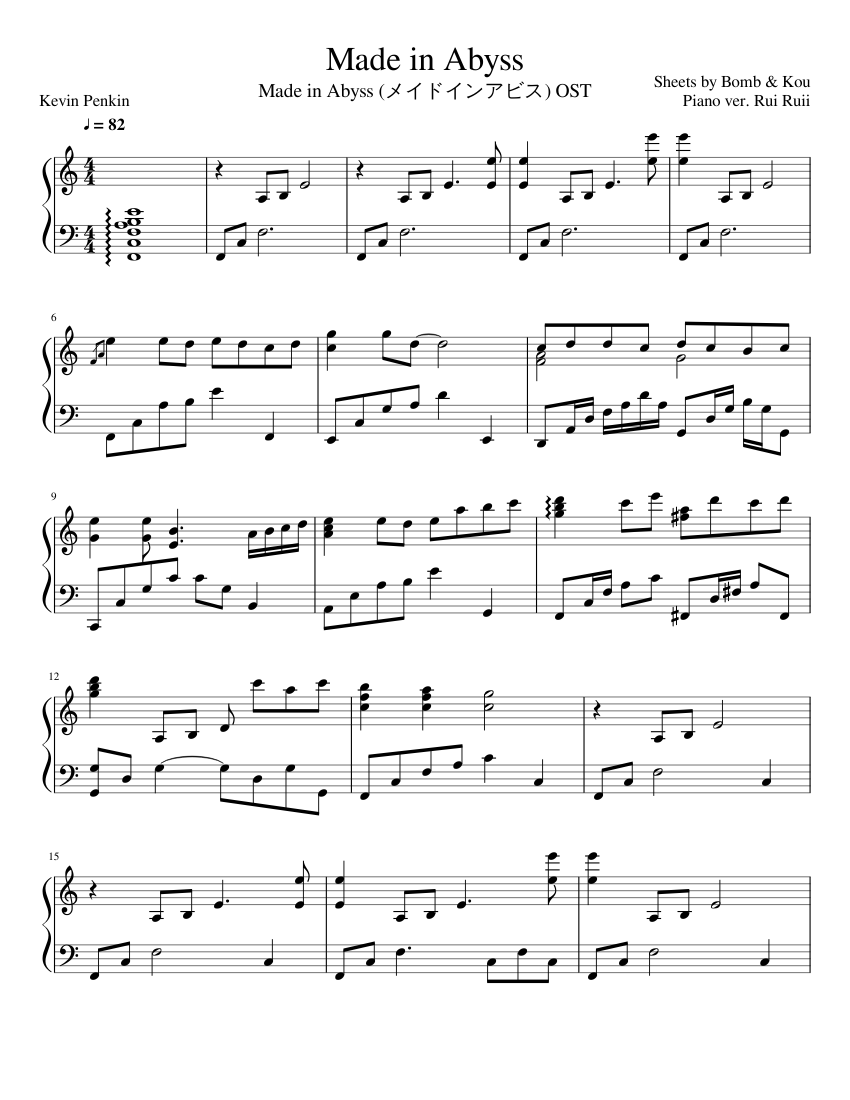 Made in Abyss | Made in Abyss OST | Rui Ruii the Seal Pianist | Full ...