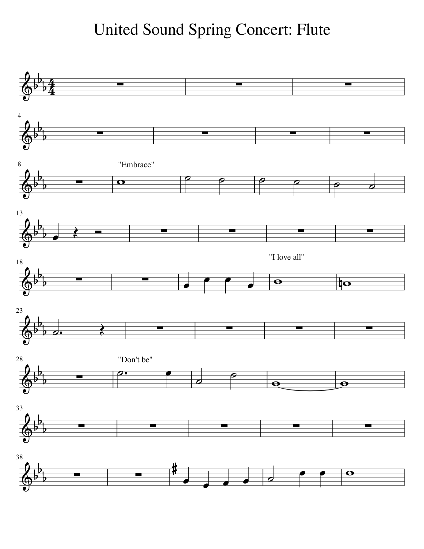 United Sound Spring Concert: Flute - piano tutorial