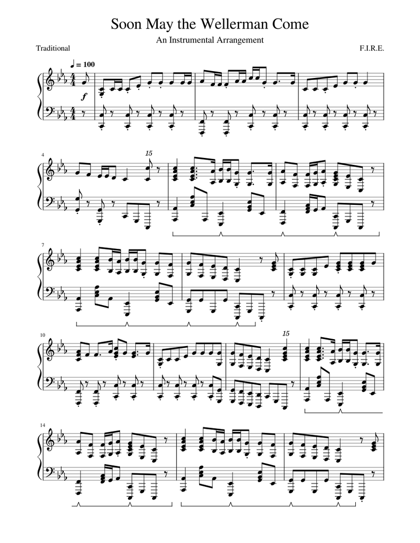 Soon May the Wellerman Come Sheet music for Piano (Solo) | Musescore.com