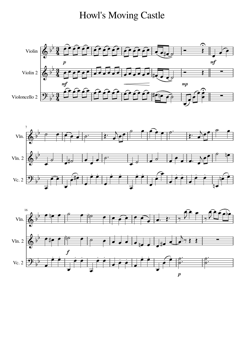 Merry-Go-Round of Life – Joe Hisaishi Howls Moving Castle: 2 Violins ...