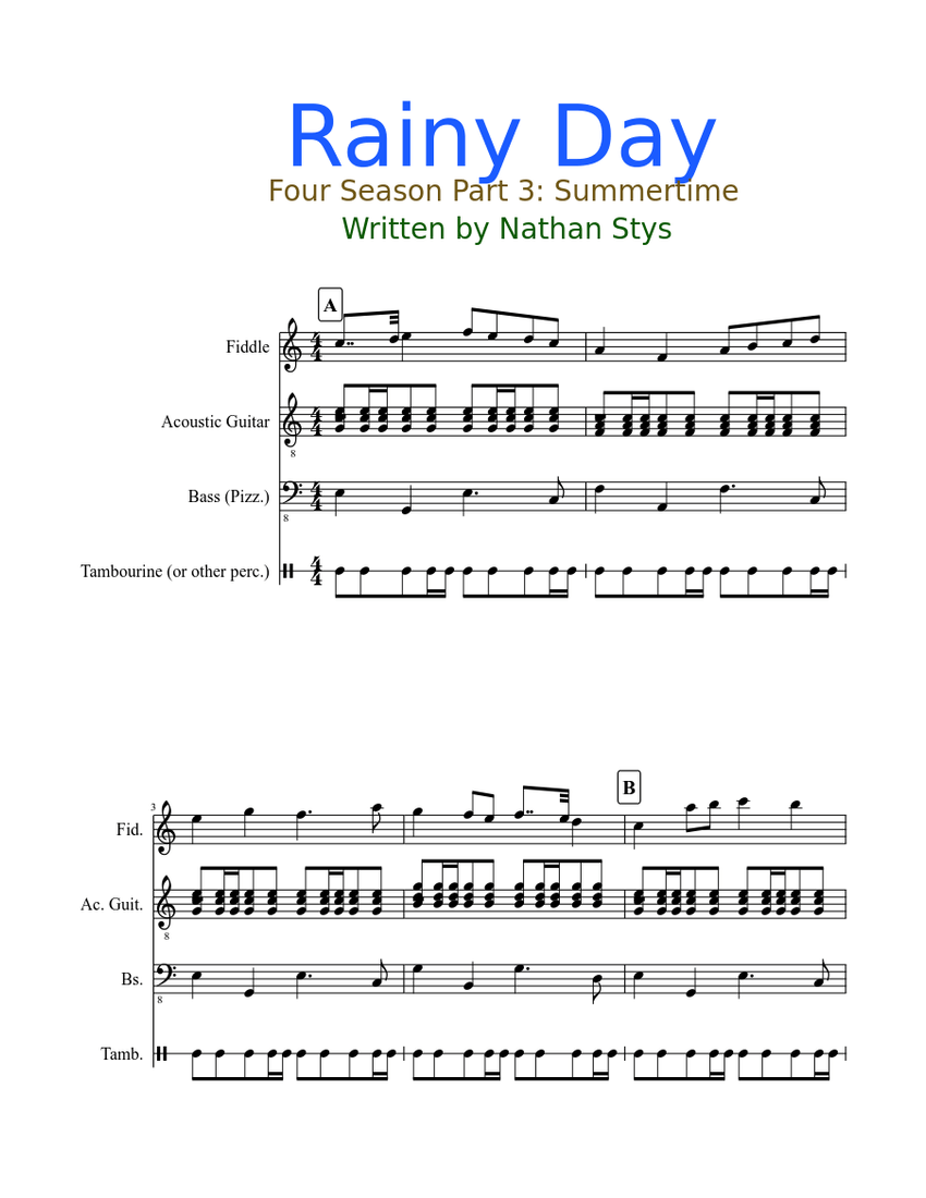 Rainy Day - piano tutorial